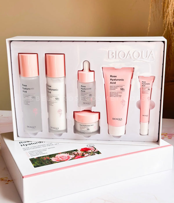 Bioaqua Rose Hyaluronic Acid Set - 6 piezas – Beauty Supply Honduras